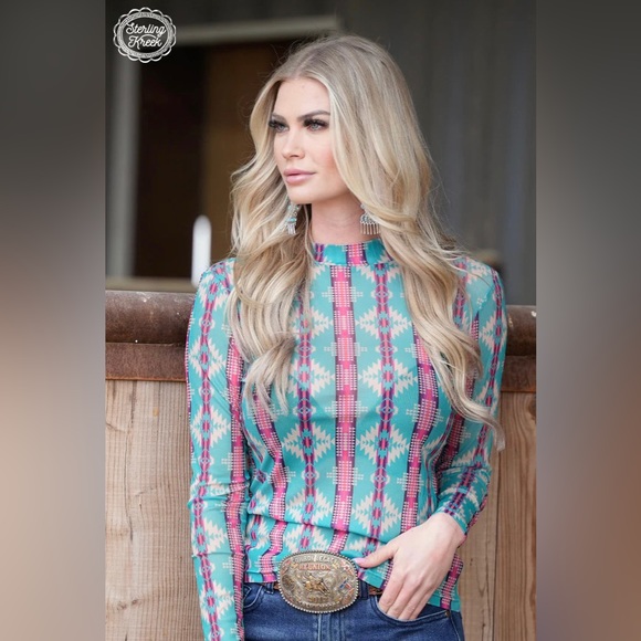 Sterling Kreek | Tops | Sterling Kreek Wild One Mesh Top | Poshmark